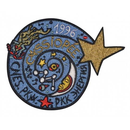 Soyuz TM-24 Space Program Cassiopeia Cosmos Embroidered patch